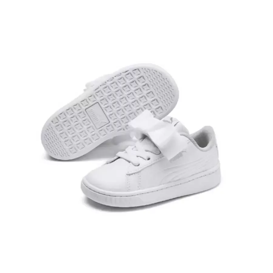 Puma Womens Puma Vikky Ribbon Blancas Zapatillas Puma Vikky V2 Ribbon ...
