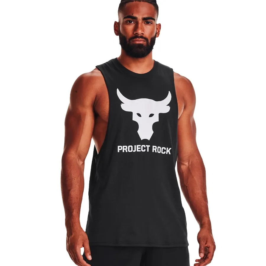 Musculosa Under Armour Project Rock Brahma Bull - NEGRO/BLANCO | Vaypol